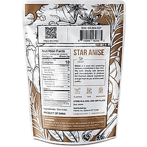 Soeos Star Anise, Anise Seeds, Whole Chinese Star Anise Pods for Baking and Tea, Star Anise Whole, 4 oz