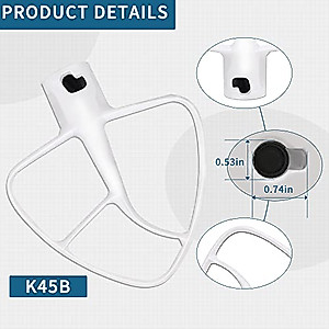 K45B Coated Flat Beater for KitchenAid Mixer, Kitchen Aid Mixer Accessory Kitchenaid Mixer Attachments Kitchenaid Mixer Paddle Stand Mixer Attachment, Mixer Accessory Replace WPW10672617 W10672617