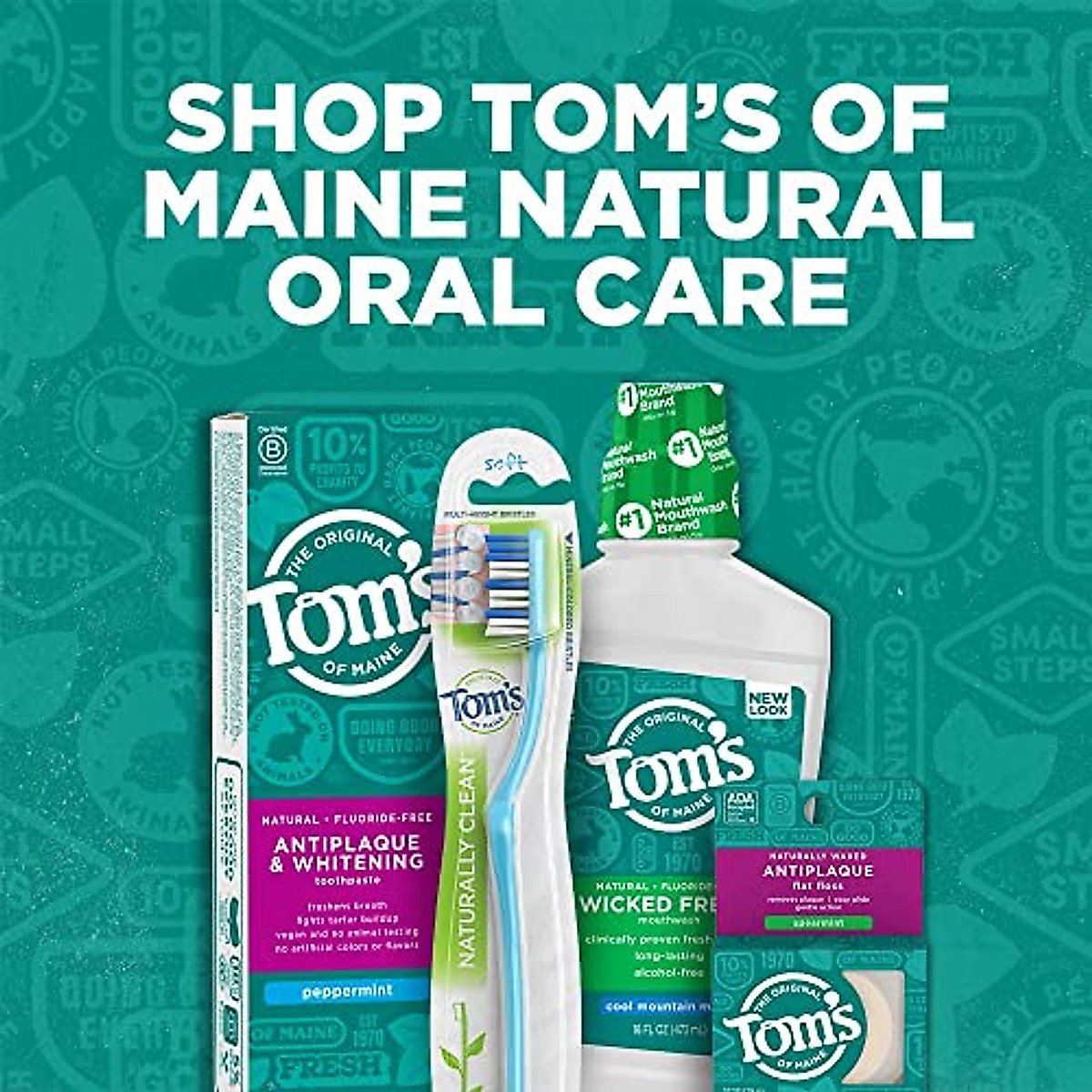 Tom's of Maine Long Lasting Wicked Fresh Mouthwash, Cool Mountain Mint - 16 oz - 2 pk by Tom's of Maine
