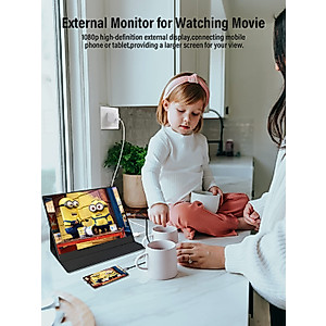 YOUYUANLTD 14.0” Portable Monitor Full HD IPS HDMI FHD 1920x1080 Screen for Gaming Laptop Computer Phone Xbox PS4 PS5,Switch, hdmi Monitor with Dual Speakers,Black (14-inch Monitor)