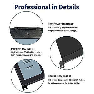 42WH WDX0R Battery for Dell Inspiron 15 5000 7000 5578 5565 5567 5568 5570 7579 7569 13 5378 5368 7375 7368 7378 17 5765 5767 5770 Latitude 3480 3580 3490 3590 Repalcement for P69G 3CRH3 CYMGM 11.4V