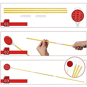 Orange Reflective Driveway Markers,Snow Plow Markers,Plow Markers,51 Inch Yellow Fiberglass Pole Double Sided Reflector for Driveway (8-Pack)