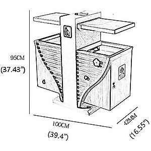 Trash can Metal Trash Can Removable Inner Bucket Decoration Waste Bin Park Restaurant Garden Outdoor Ashtray Big Rubbish Bin Trash Bin