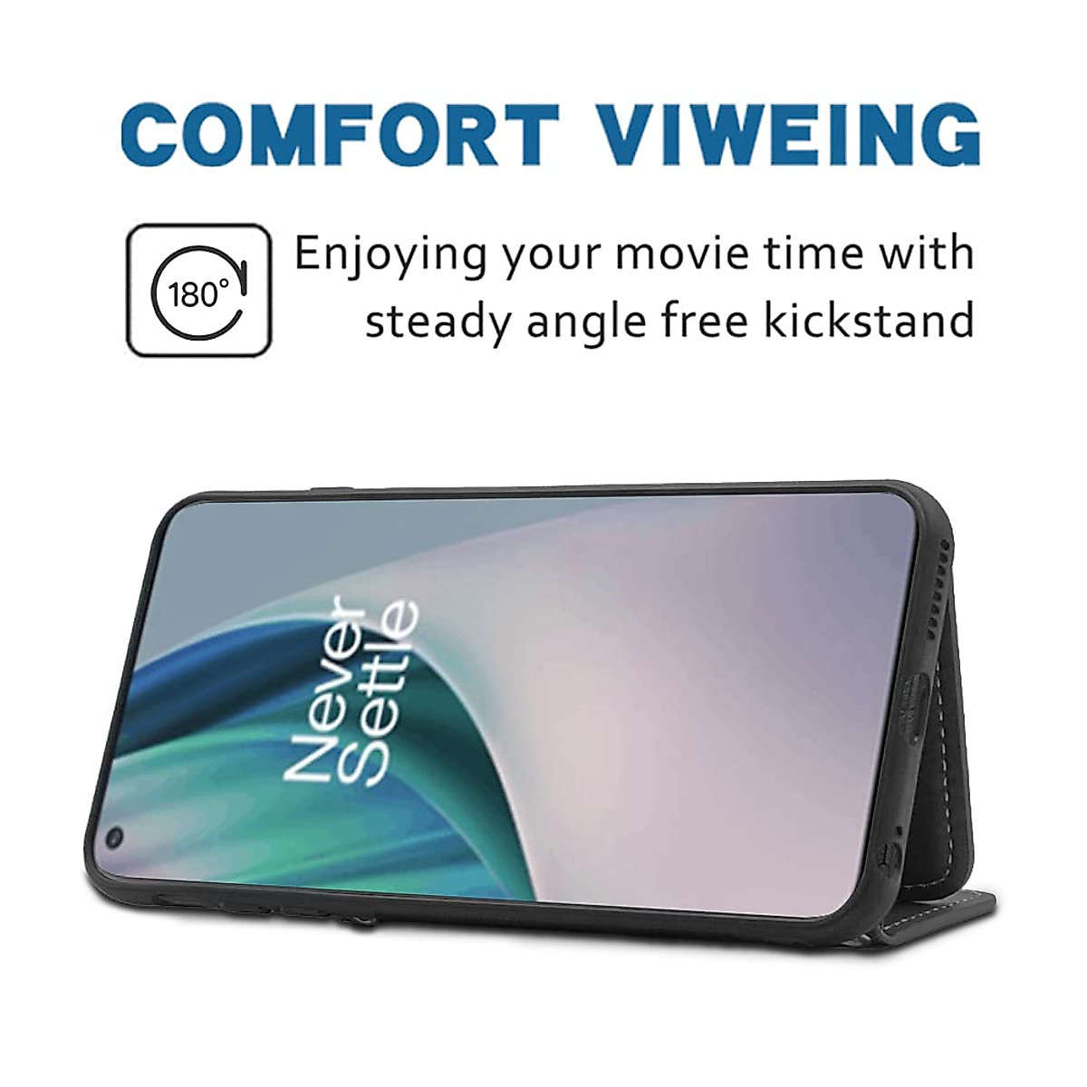 Compatible with OnePlus Nord N10 5G Wallet Case with Crossbody Shoulder Strap and Stand Leather Credit Card Holder Cell Phone Cover for One Plus N 10 G5 1 Plus 10N 1plus One+ 1+ N105G Girls Black