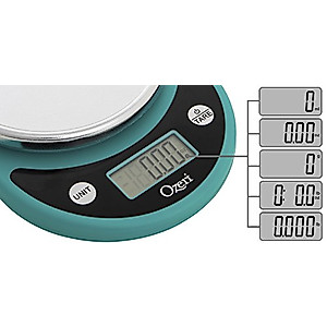 Ozeri Pronto Digital Multifunction Kitchen and Food Scale, Black on Teal