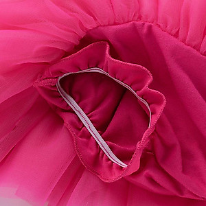 Baby Girls'Tutu Skirt with Shorts Newborn Toddler Tulle Skorts 0-24 Months Rose Red