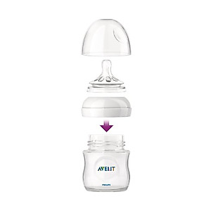 Philips AVENT BPA Free Natural Polypropylene Bottle, 4 Ounce, 2 Pack