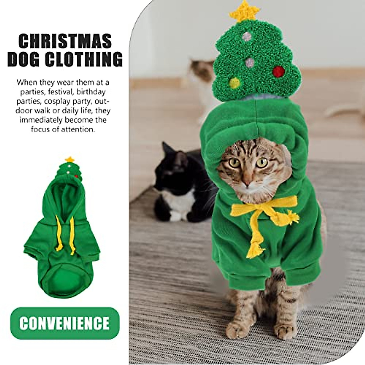 PATKAW Pet Santa Costume Chinese New Year Dog Costumes Santa Claus Pet Coat Spring Festival Cat Suit Christmas Warm Winter Dog Clothes Puppy Lunar New Year Party Dress