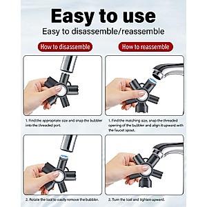 10-in-1 Faucet Aerator Removal Tool Kit, Heavy-duty Aerato Key for Threaded and Housed Aerateors,Fits M16.5 M18.5 M21.5 M22 M24 M28 TT TF STD TJ Sizes, Faucet Tool for Home Repair and Plumbing