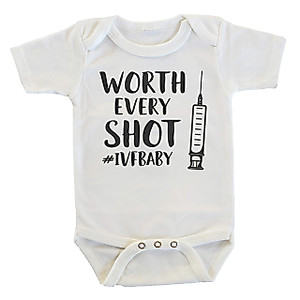 Witty and Bitty Worth Every Shot IVF In Vitro Baby Onesie/Bodysuit (0-3 months)