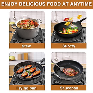 AHOUGER Heat Diffuser For Gas Stove,9.4''Heat Diffuser Plate Upgrade Thickening with Anti-Scalding Handle,Range Heat Diffuser Stove Top,Protects Pot Cookware Accessories