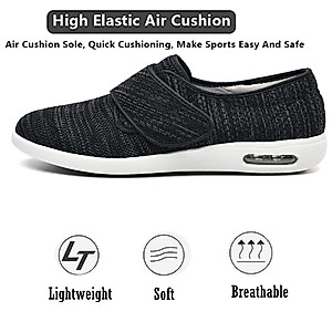 GSFY Women's Diabetic Shoes Wide Width Edema Shoes Breathable Memory Foam Lightweight Walking Sneakers for Elderly Swollen Feet