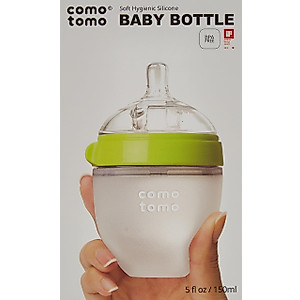 Comotomo Baby Bottle, Green, 5 oz