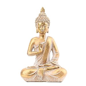 Buddah statute buddha statues buda – Budha figurine for zen meditation decor,Serene Buddas for home office tabletop shelf desktop spiritual living room decoration,Golden in yoga pose,Small mini 6 inch
