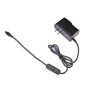 Enokay Power Supply for Raspberry Pi 2 3 b b+ 5V 2.5A Micro USB Charger Adapter with On Off Switch