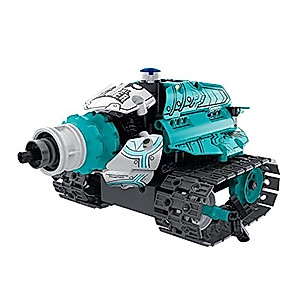 UNIQUE KIDS Building Remote Control STEM Building Kit for Boys 8-12 Tracked Racer Car/Tank/Robot 3 in 1 Educational Toys for 6 7 8 9 10 11 12 + Year Old Boys and Girls Birthday Gifts for Kids (Blue)