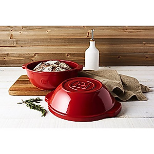 Emile Henry Ceramic Bread/Potato Cooker | Burgundy