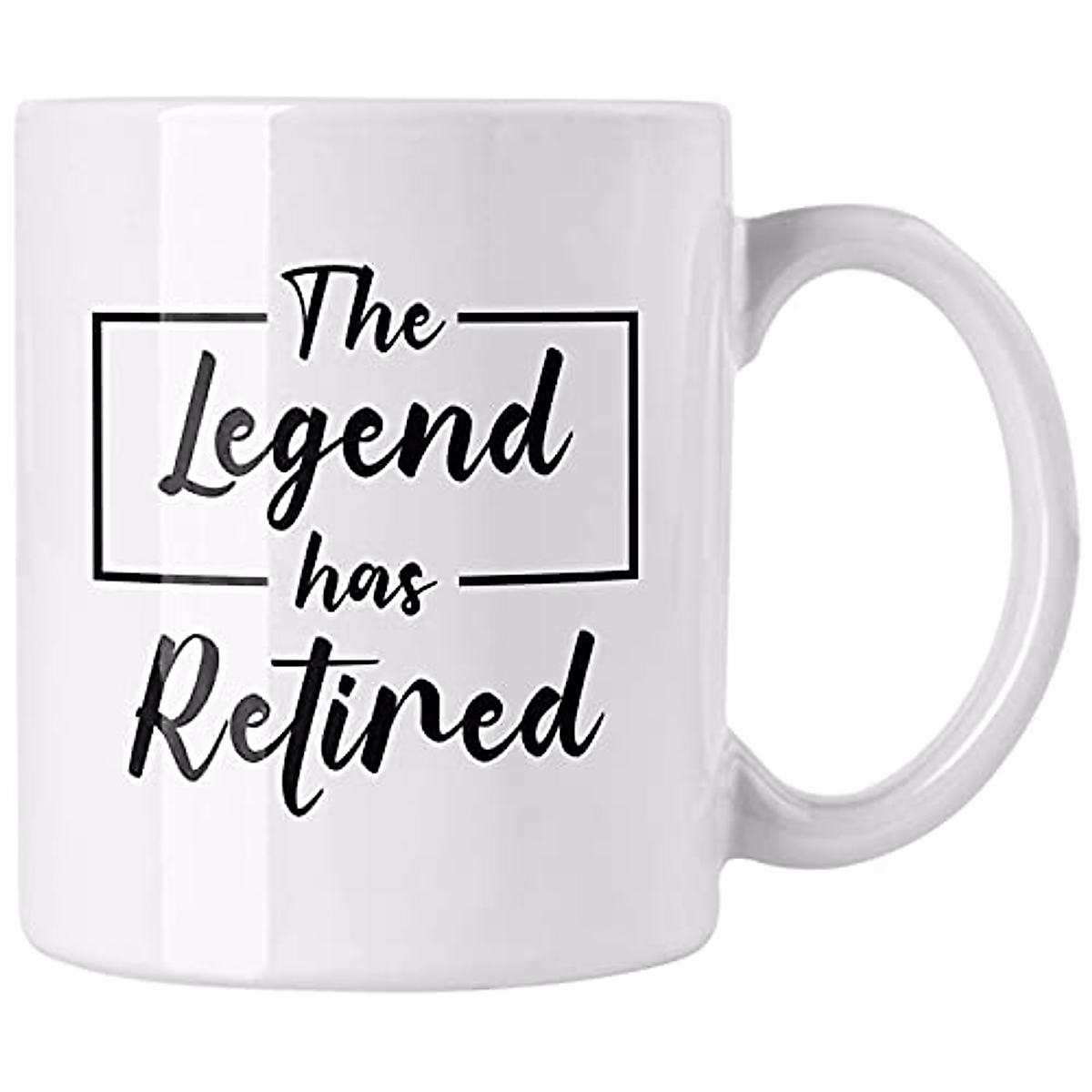 Retirement Gifts For Women Men, The Legend Has Retired Funny Coffee Mug, 2023 Happy Retirement Gifts for Teacher, Coworker, Police Officer, Military, Navy, Nurse, Boss, Mom, Dad (11Oz All White)