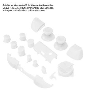 CUEA Game Handle Repalcement Button, Game Controller Button Set Comfortable Feel for Series X(White)
