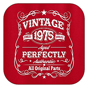 50th Birthday Party Supplies 50th Gifts 50th Birthday Gifts Vintage 1975 All Original Parts Long Sleeve T-Shirt 2XL Red