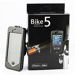 Maximal Power Waterproof Case Bike Handlebar Mount Bicycle Phone Holder for iPhone 5/5s - Non-Retail Packaging - Black