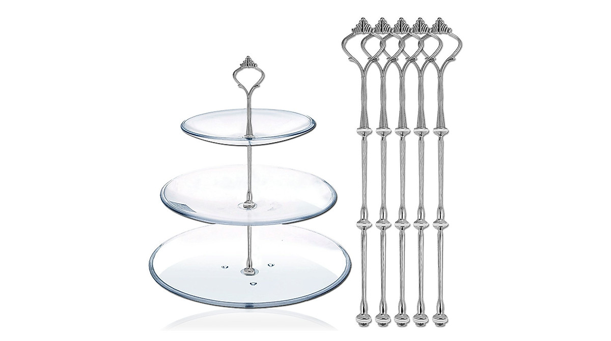 Happy Will 3 Tier Crown Cake Stand - Elegant Food Holder