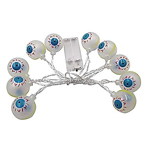 PVC LED Halloween Lamp,Party Battery Operated Eye Fairy Lamp Indoor Outdoor Garden Tree Decoration Wire Lamp
