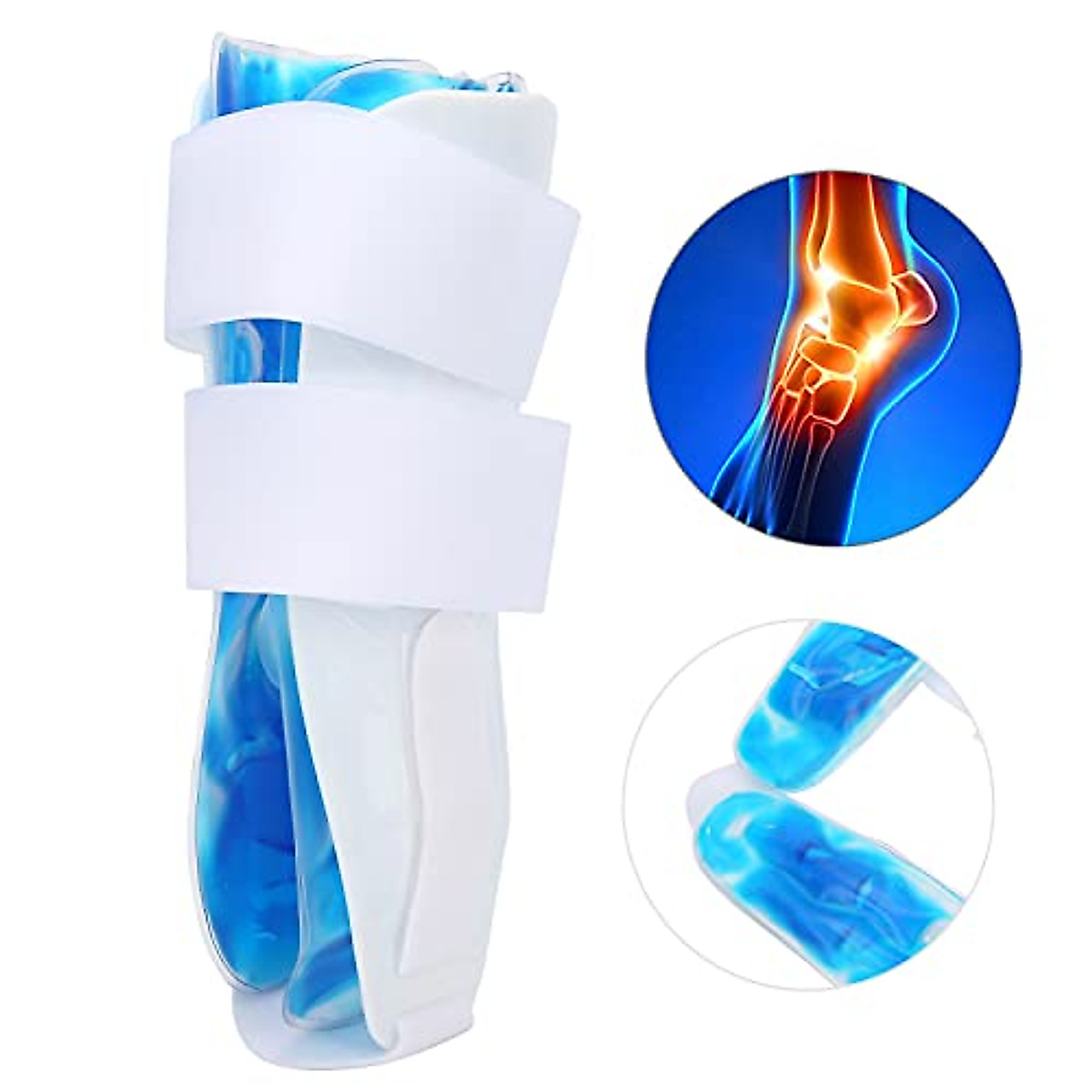 Ankle Support, Fixed Ligament Ankle Stabilizer Cold and Hot Compress for Ligament Strain for Sports Arena for Ankle Injury(White)