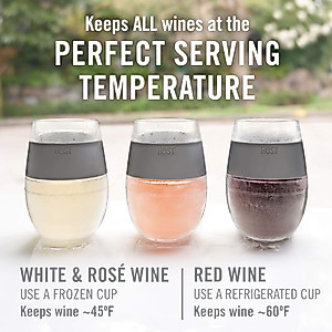 HOST Best Mom Ever Wine Freeze Cooling Cup with Freezing Gel Wine Glasses Mother's Day Gifts for Mom, Mom Birthday Gifts, Gifts for Wife, 8.5 oz, Pink