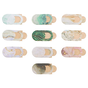 Mobestech 10Pcs Laptop Camera Cover Marble Pattern Slide Laptop Webcam Cover Slide Web Cam Privacy Cover Camera Sticker for Laptop, PC, and More Accessories