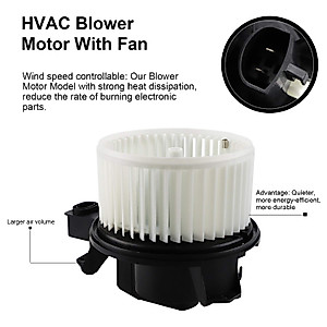 Youxmoto 700185 HVAC Blower Motor Assembly with Fan Cage Fit for Ford 2005 2006 2007 2008 2009 Mustang, 4R3Z-19805-AA, 4R3Z19805AA