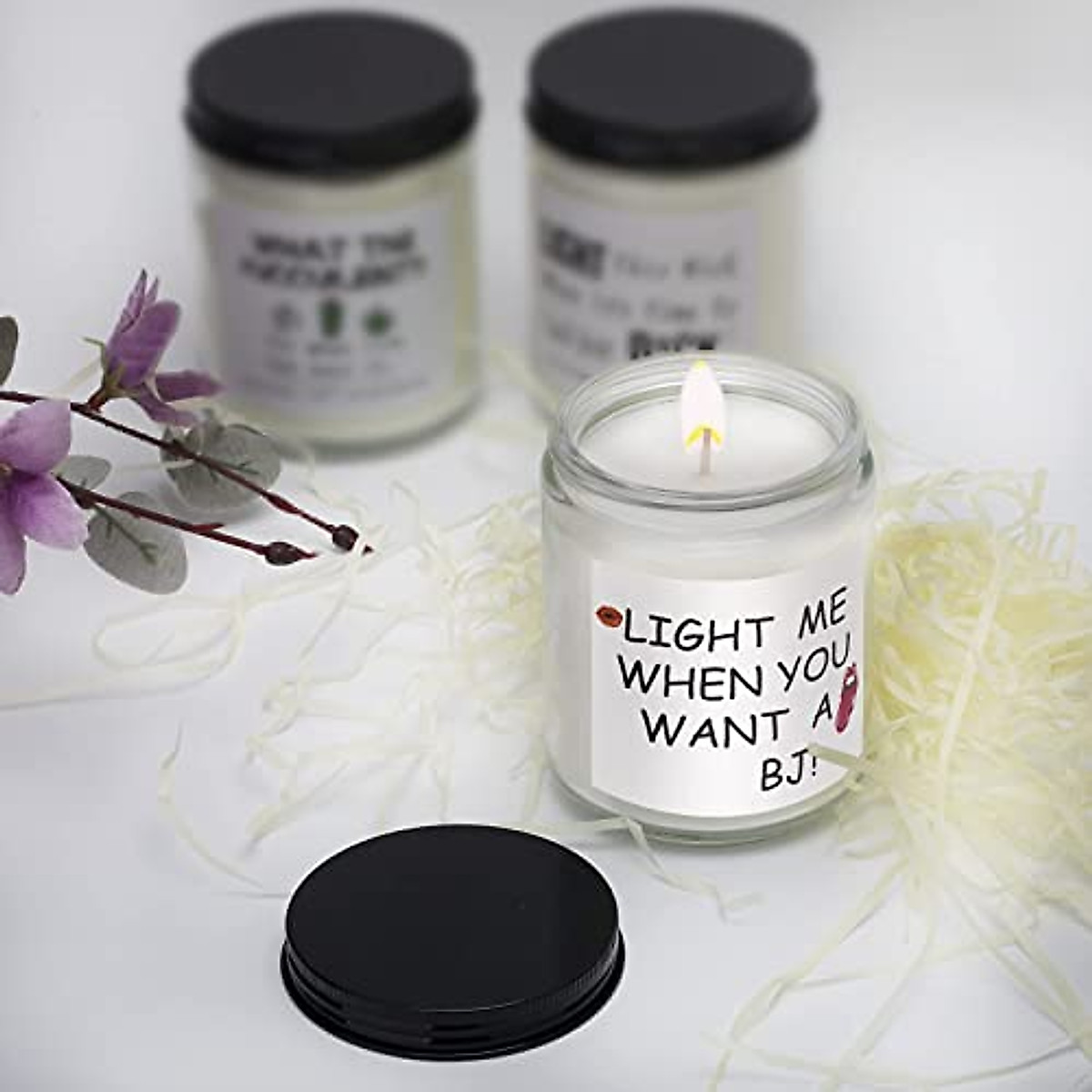 LUCHINM Scented Candles Funny Gifts for Him, Men, Boyfriend, Fiance, Husband，Valentines Day, Christmas, Birthday Gifts for Boyfriend, Husbands, BJ Candle for Men