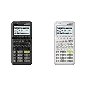 Casio fx-9750GIII Black Graphing Calculator & fx-9750GIII White Graphing Calculator (fx-9750GIII-WE)