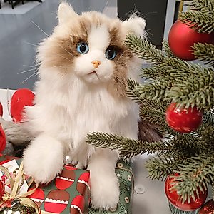 Chongker Weighted Stuffed Animals,Handmade Realistic Cat Plush Toy 3.3LBS,Lifelike Real Cat Size Companion Pet, Ragdoll Cat