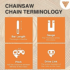 Loggers Art Gens R55 16 Inch Chainsaw Chain .043" Gauge 3/8" LP Pitch 55 Drive Links, Semi Chisel 16 Inch Chain saw Chain fits for Stihl MS170 MS180 MS171, for Oregon 90PX055G Saw & More (3 Pack)