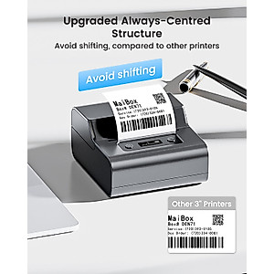 Phomemo M221 Label Maker, Newest Upgraded 3 Inch Bluetooth Thermal, Easier & More Stable, for Product, Address, Barcode, Small Business, Portable Label Printer DIY on Phone/PC, Space Gray,+100 Labels