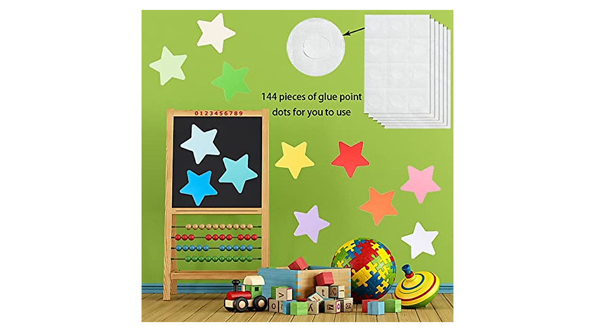 240 Assorted Color Star Cutouts for DIY Craft Projects