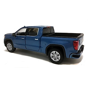 Motormax 2019 GMC Sierra 1500 Denali Crew Cab Pickup Truck Metallic Blue 1/24-1/27 Diecast Model Car 79362, Toys for Kids and Adults