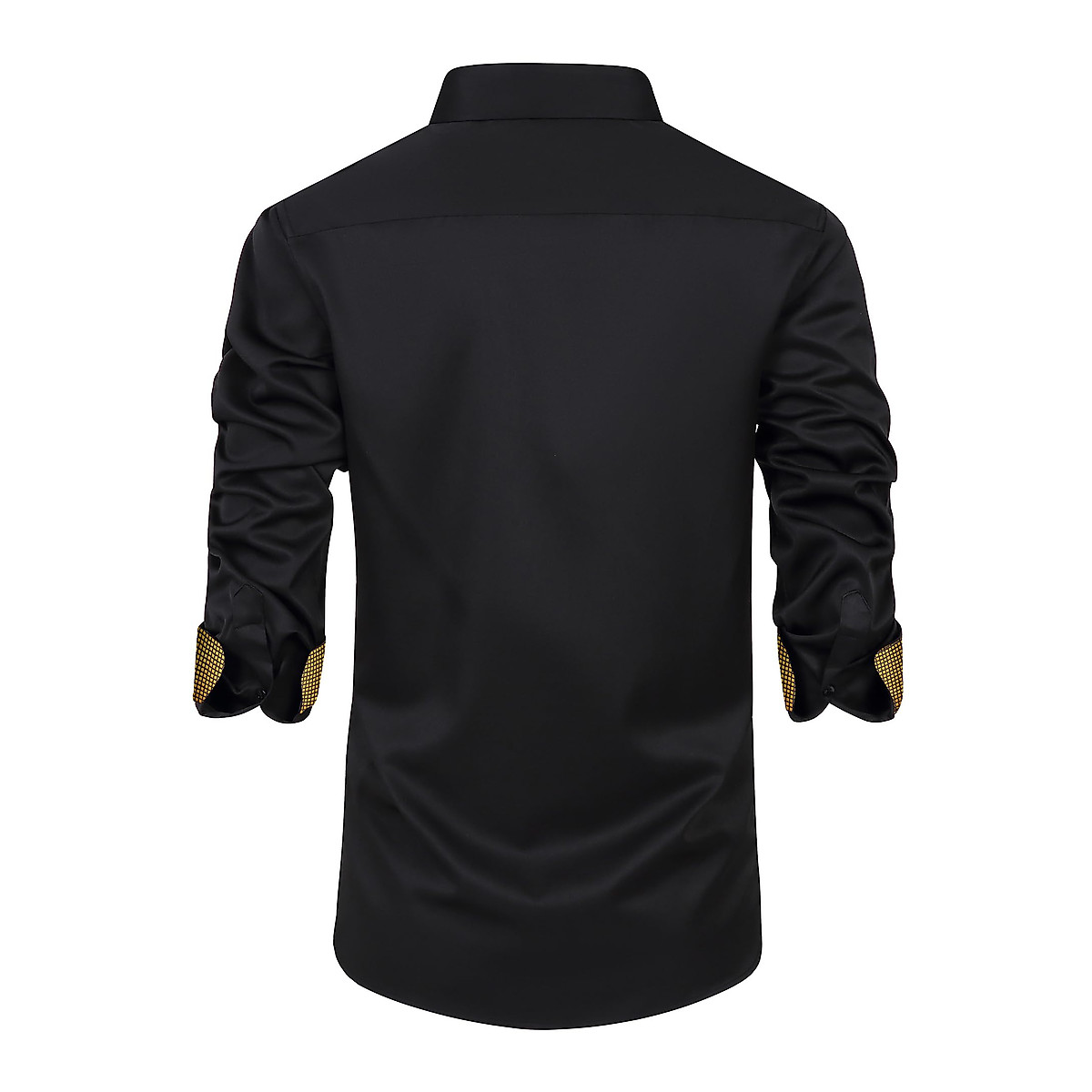Lion Nardo Mens Black Dress Shirt Black and Gold Shirts for Men Gold Shirts for Men Mens Black Dress Shirts Gold Label