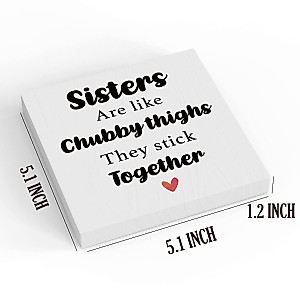 MUBIAO Sister Gifts Big Sister Gift Birthday Christmas Friendship Gifts Bestie Gifts for Women Desk Decor Rustic Wooden Box Sign for Home Living Room Bedroom Office Shelf Table Decoration