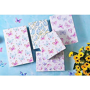 Sikiweiter Butterfly Wrapping Paper - 12 Sheets Butterfly Gift Wrap for Birthday Wedding Baby Shower Holiday - 19.7 x 27.6 Inches Per Sheet