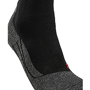 FALKE Women's RU3 Comfort Running Socks, Mid Calf, Thick Cushion, Anatomic, Breathable Quick Dry, Organic Lyocell, Black (Black-Mix 3010), 8-9, 1 Pair