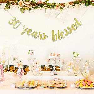 30 Years Blessed Banner - 30th Birthday Banner,30th Birthday Banner Party Decorations,30th Anniversary Banner,30 Birthday Banner Sign