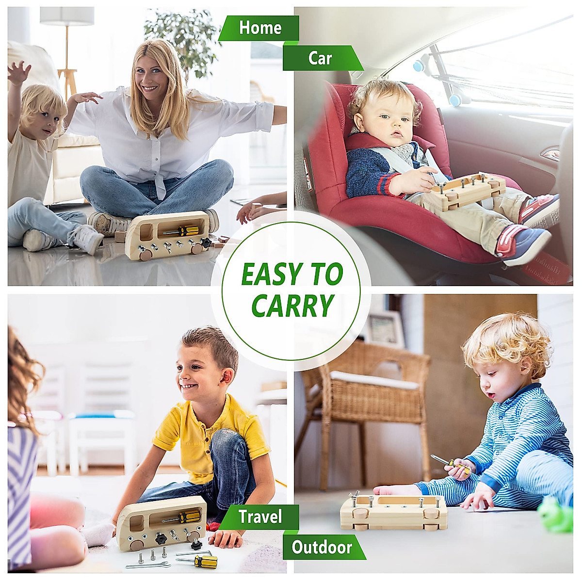 Yokimiya Montessori Toys Wooden Screw Driver Board Set for 3 4 5 Year Old Kids Sensory Toys Toddler Educational Learning Toys Preschool, Classroom STEM Toy