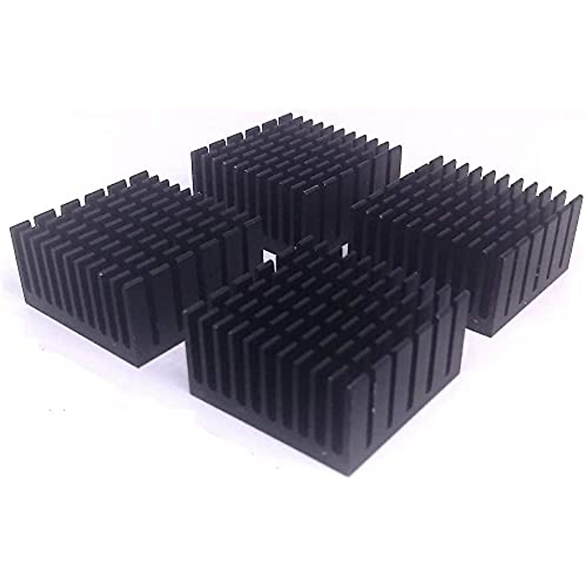 Easycargo 8pcs 40mm Heatsink Kit 40x40x20mm + 3M8810 Thermal Conductive Adhesive Tape, Cooler Aluminium Heat Sink for Cooling 3D Printer Stepper Motor TEC1-12706 Thermoelectric Peltier 40mmx40mmx20mm