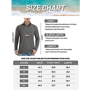 TACVASEN Sun Shirts for Men with Quarter Zip Mens Sun Protective Clothing UPF 50+ Mens Hiking Shirts Rash Guard Long Sleeve Pullover Shirts Dark Grey L
