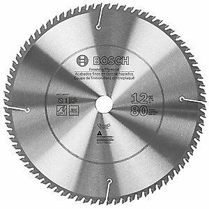 Bosch PRO1280FINB 12 In. 80 Tooth Plywood and Finishing Circular Saw Blade