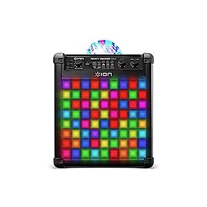 ION Audio Party Rocker Max - 100W Portable Wireless Bluetooth Speaker and Karaoke Centre with Rechargeable Battery, Party Light Display and Microphone