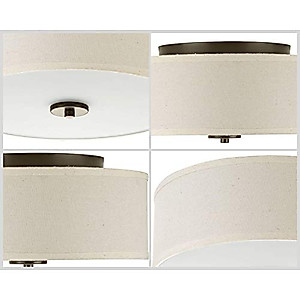 Progress Lighting P3713-20 Inspire Two-Light Flush Mount, Antique Bronze, 5.50x13.00x13.00