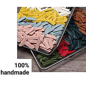 AWESOME MAKE IT, Leather Pencil Cap (3 Pack), Handmade, School & Office Essentials, Pencil Cover, Protector, case, Accessories, 6 Colors (Olive)